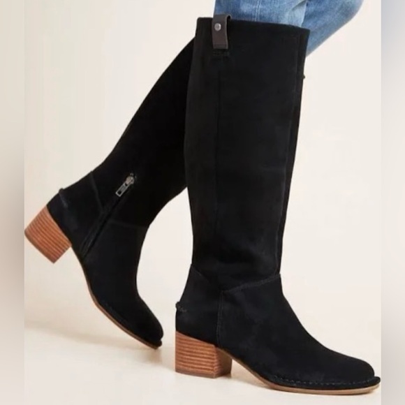 UGG | Shoes | Ugg Arana Suede Knee High Boot Slouchy Short Block Heel ...
